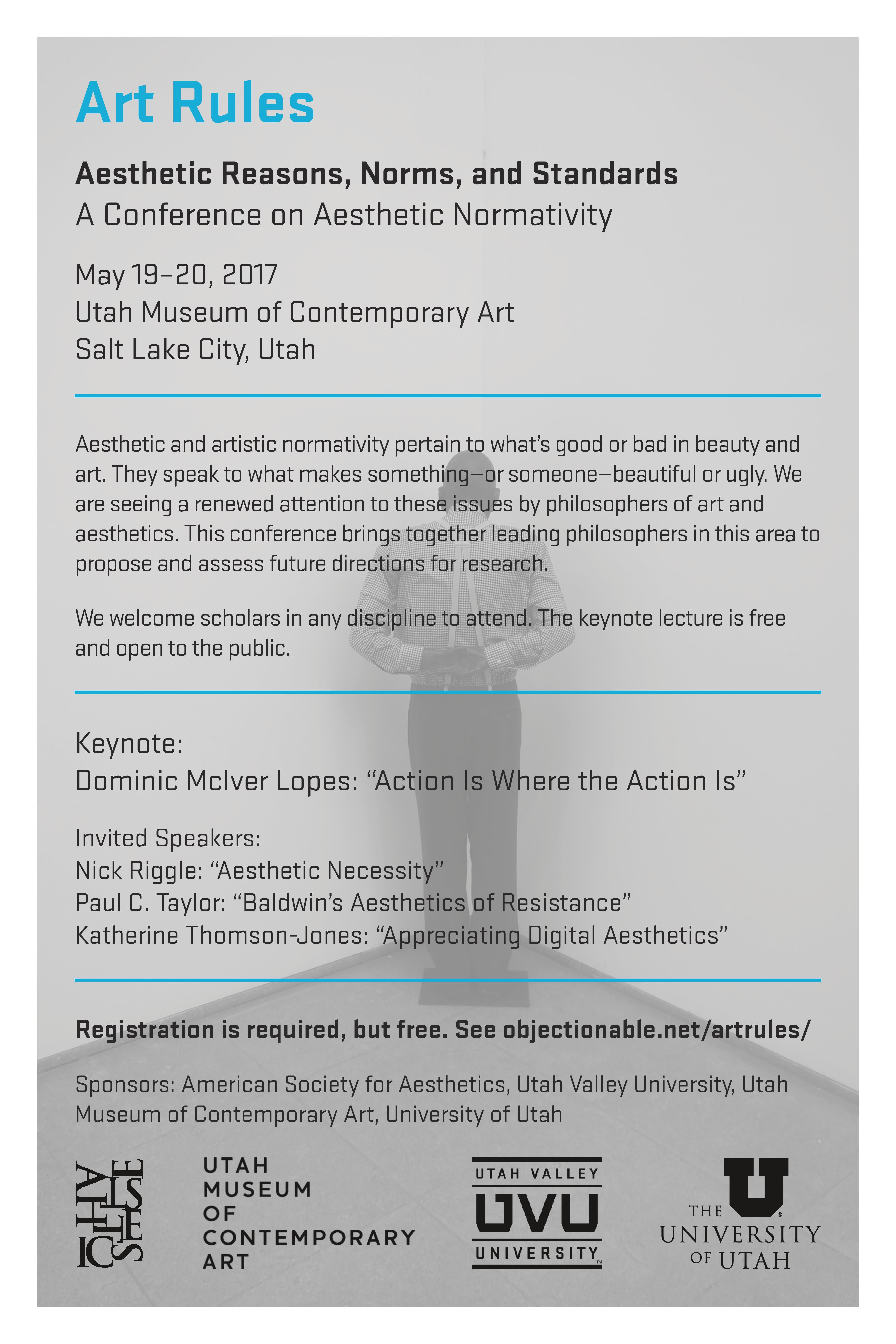 Art Rules: Aesthetic Reasons, Norms, and Standards – A Conference on ...